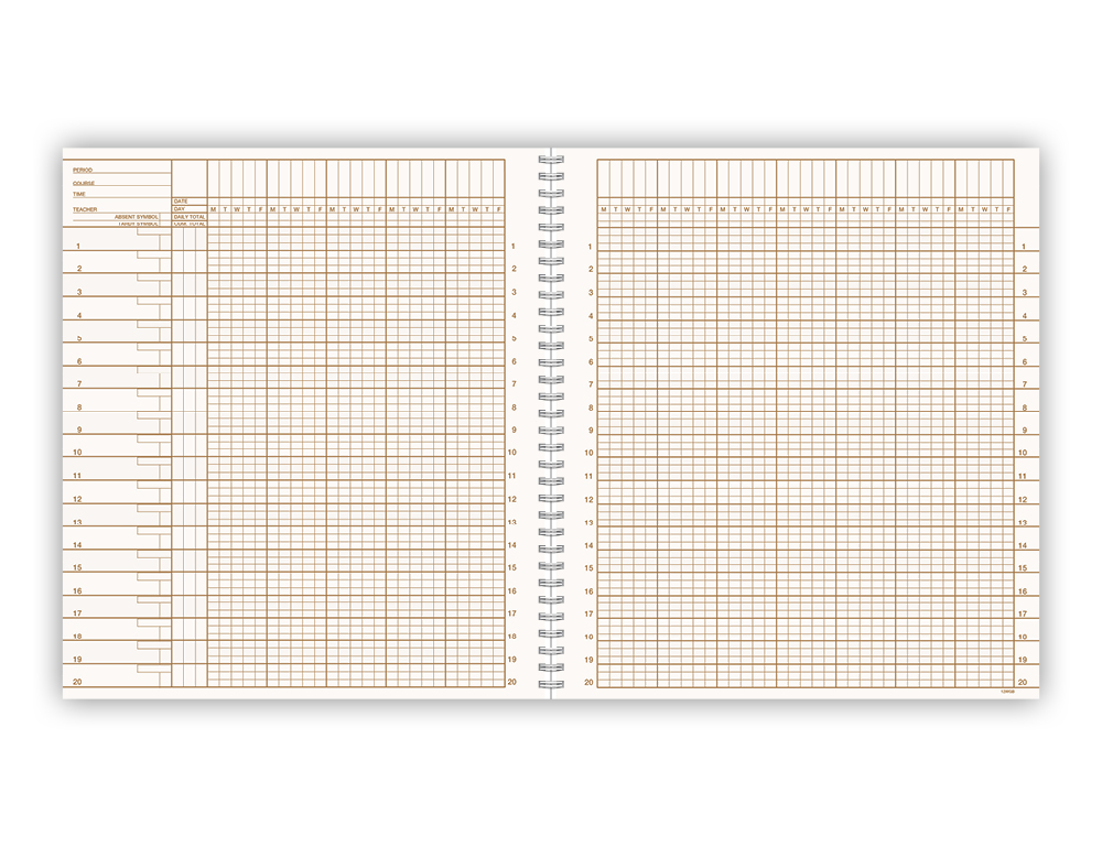 Attendance Book Whaley Gradebook - 9x12" Teacher's Record Book For ...